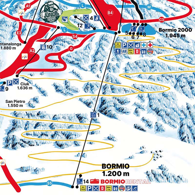 Cartina Bormio E Dintorni | Bormio Mappa Geografica – BVFSXM